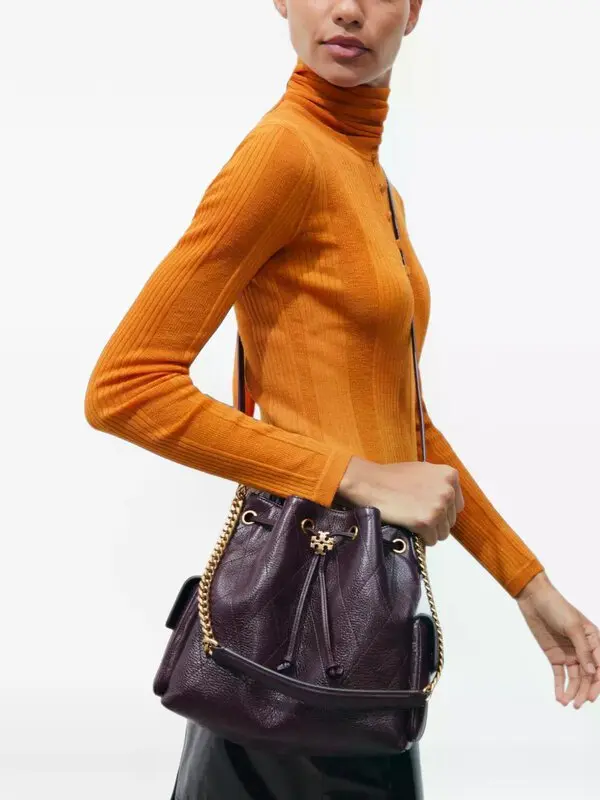 Tory Burch Charlie Quilted Drawstring Shoulder Bag