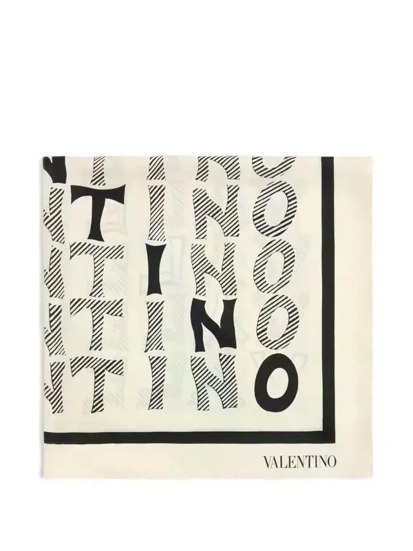 Valentino Garavani Le Fou De L'archive Silk Scarf - Neutrals