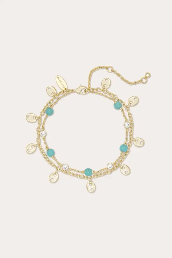 Ramy Brook Arianna Gemstone Anklet - Turquoise Multi