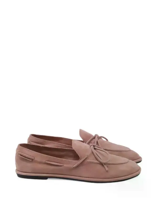 Tory Burch Bow Suede Boat Shoes