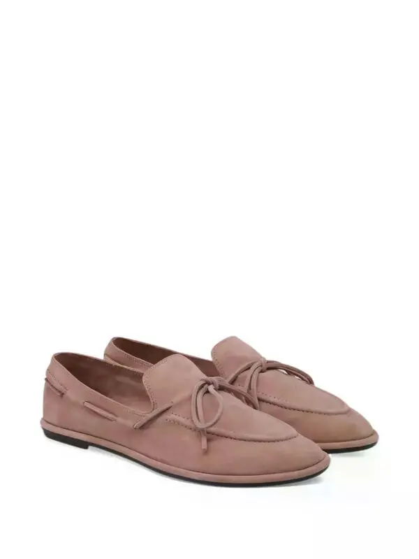 Tory Burch Bow Suede Boat Shoes