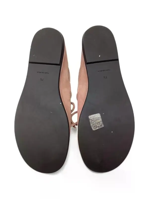 Tory Burch Bow Suede Boat Shoes