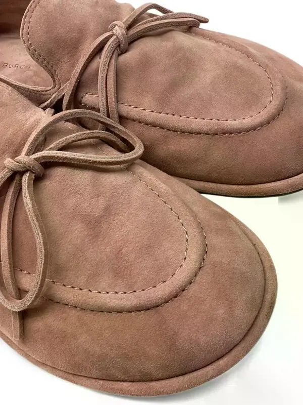 Tory Burch Bow Suede Boat Shoes