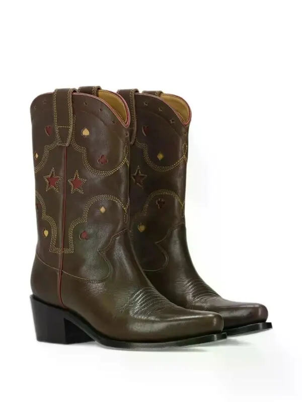 FORTELA Dahlia Embroidered-star Boots