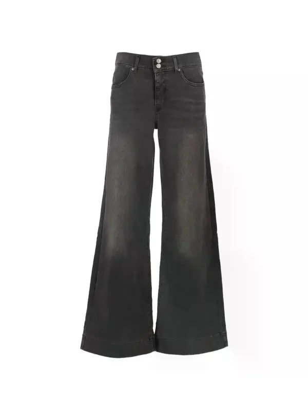 LEVI'S 318 Faded Flared-leg Jeans - Black