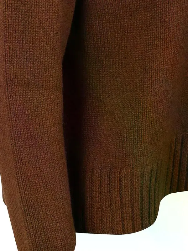 BEYOU High-neck Ribbed-trim Sweater