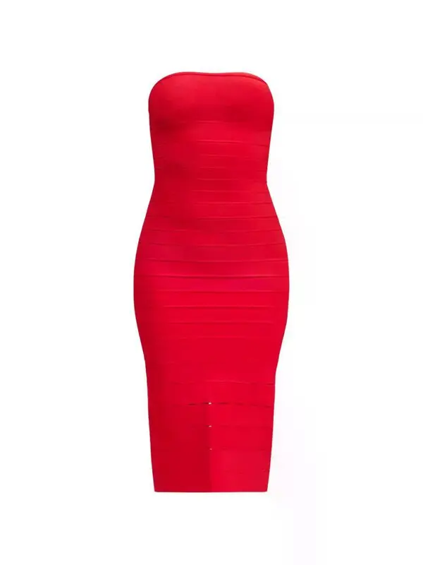 Herve Leger Cassidy Gradient Bandage Midi Dress - Red