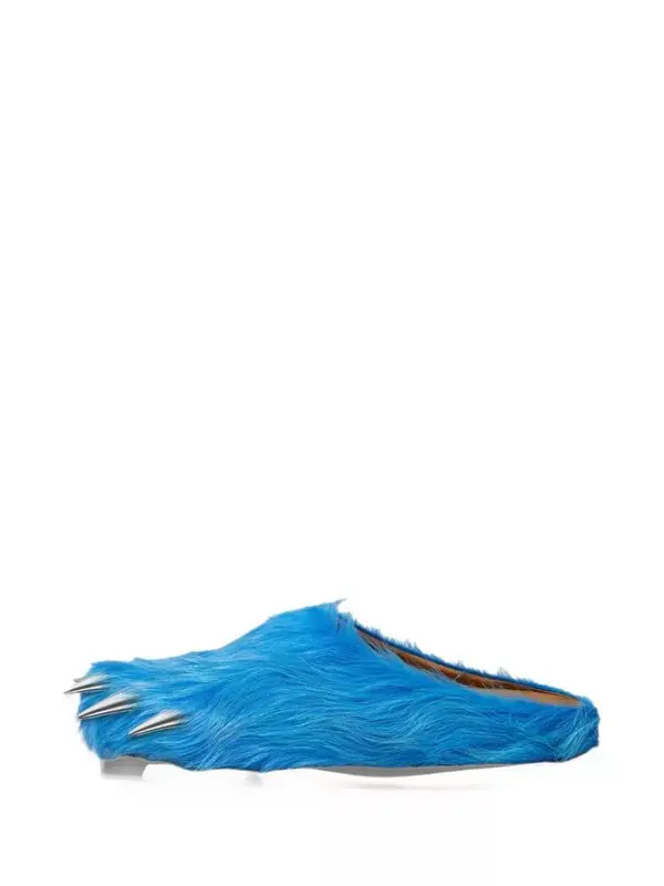 BRAVEST STUDIOS Bear Claw Faux-fur Mules - Blue