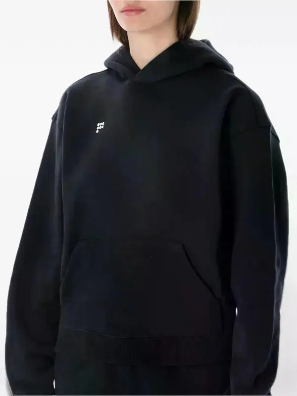 PANGAIA Logo-print Hoodie - Black
