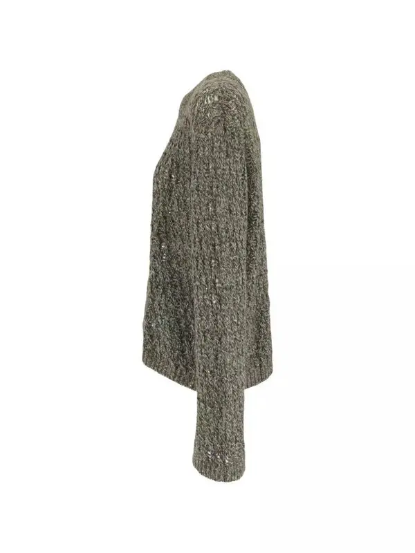 ELEH Sequin-embellished Open-knit Sweater
