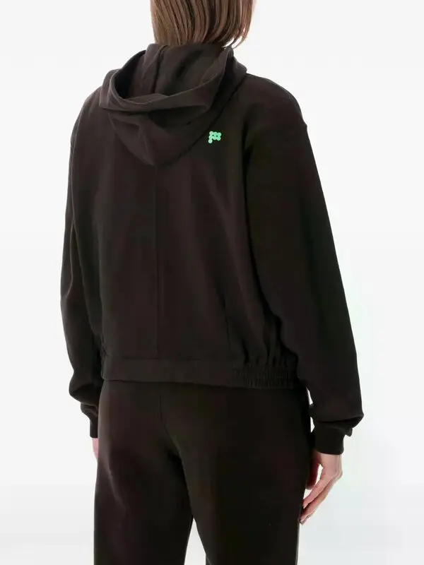 PANGAIA Logo-print Zip-up Hoodie