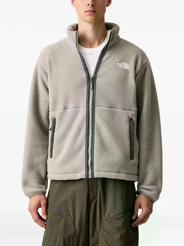 The North Face Logo-embroidered Zip-up Sweater - Neutrals