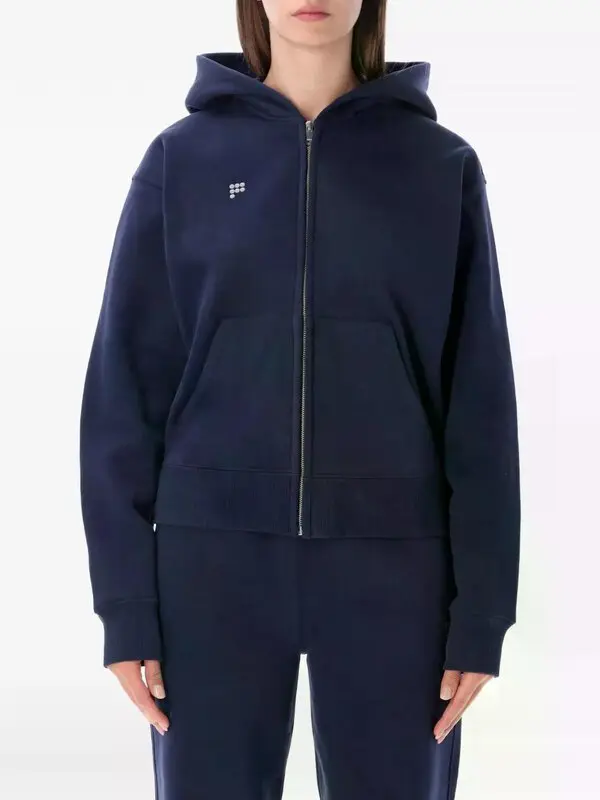 PANGAIA Logo-print Zip-up Hoodie