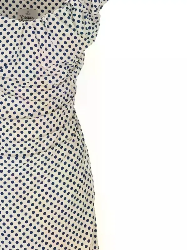 VIVIENNE WESTWOOD Polka-dot Draped Mini Dress