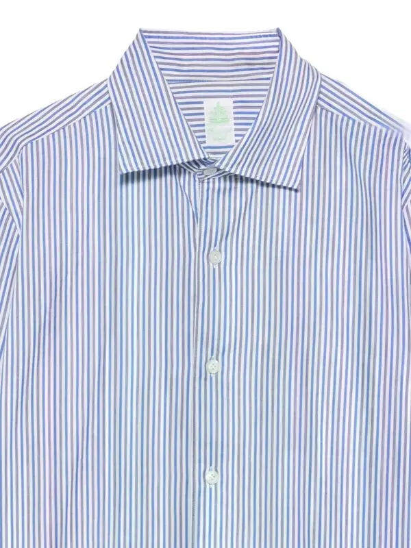FINAMORE 1925 Vertical-stripe Spread-collar Shirt