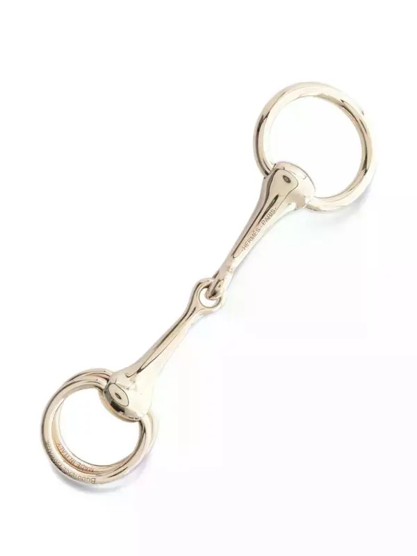 Hermès 2010s Horsebit Scarf Ring - Gold