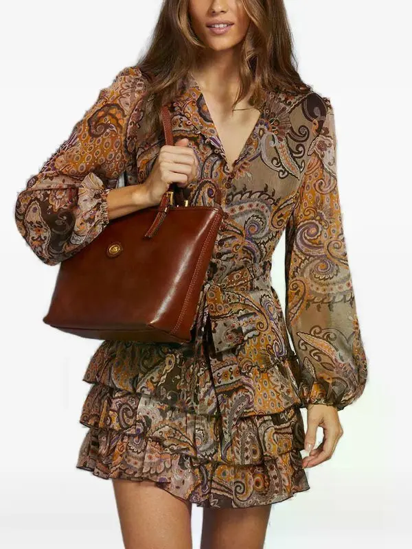 THE BRIDGE Logo-plaque Leather Shoulder Bag