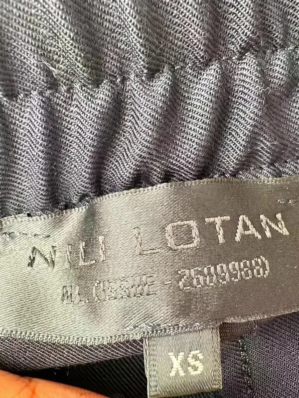 NILI LOTAN Drawstring Straight-leg Trousers