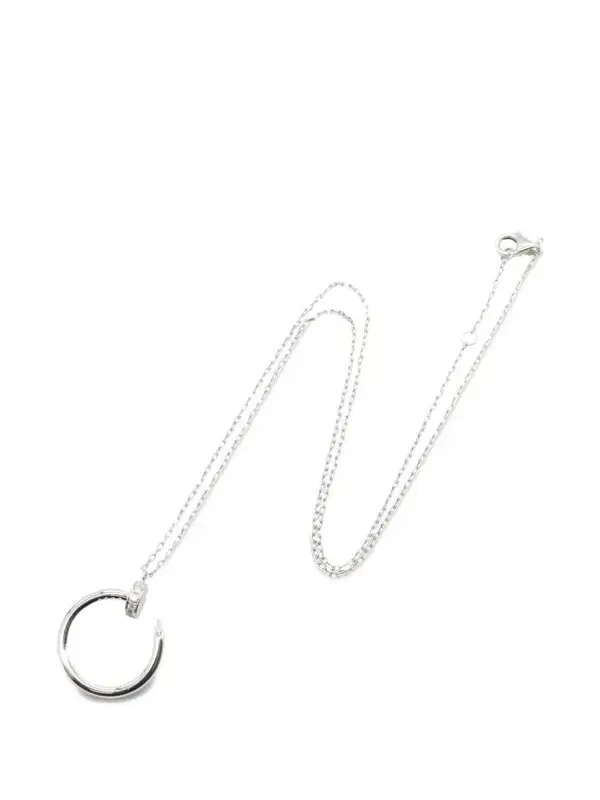 Cartier 2010s Juste Un Clou Diamond Necklace - Silver