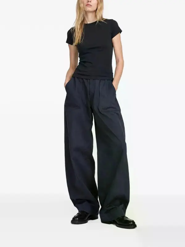 KAPPY One Tuck Wide-leg Trousers