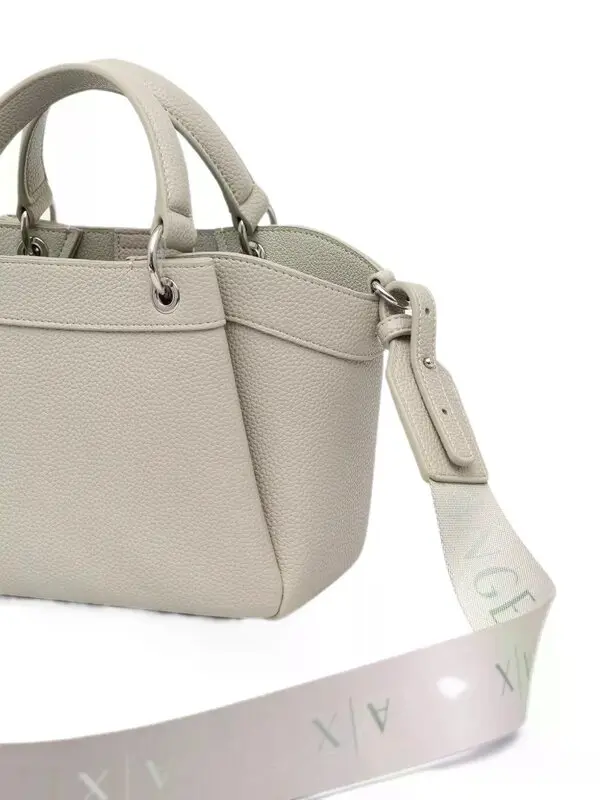 Armani Exchange Small Pebbled Logo-print Tote Bag
