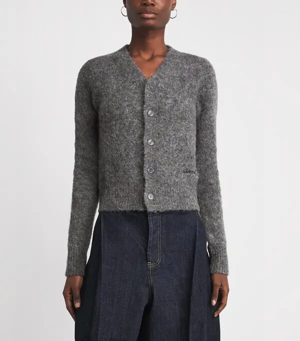 AMI Paris Alpaca-wool-blend V-neck Cardigan