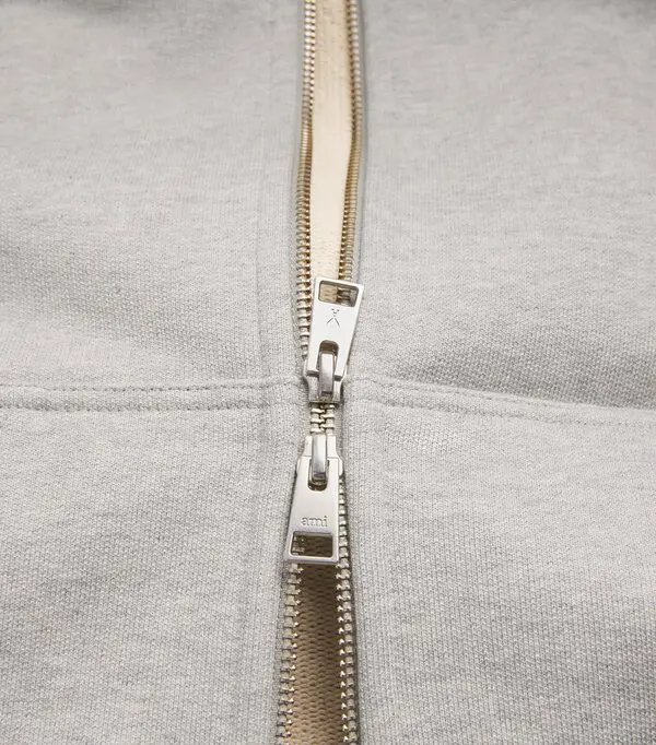 AMI Paris Cotton Zip-up Hoodie