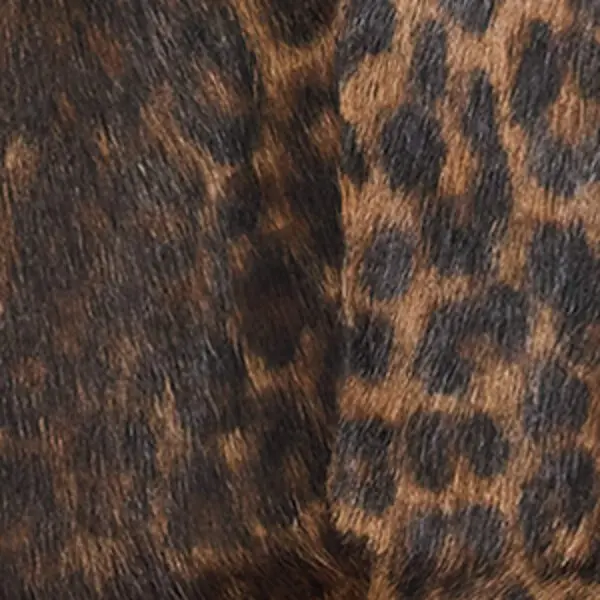 AMI Paris Goatskin Leopard Midi Skirt