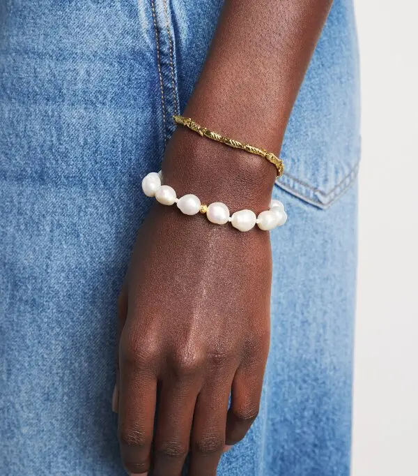 Anni Lu Gold-plated Big Stellar Pearly Bracelet