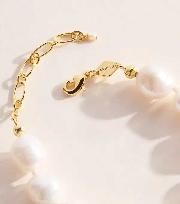 Anni Lu Gold-plated Big Stellar Pearly Bracelet