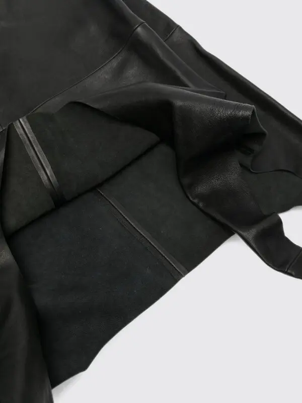 CORTANA Large Tote Bag In Smooth Lambskin Leather With Double Handle And Leather Interior - Black