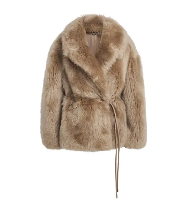 Mackage Shearling Ali Coat - Brown