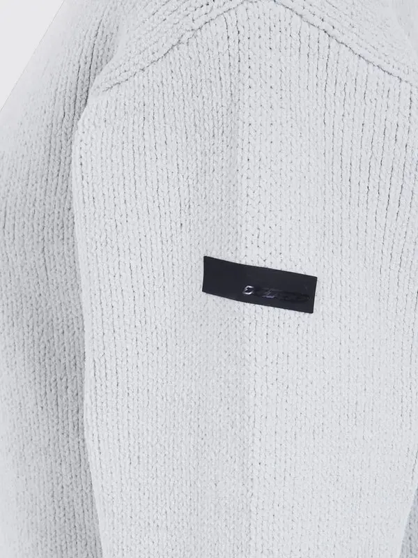 RRD Wool Crewneck Jumper With Ribbed Trims And Applied Logo - Green