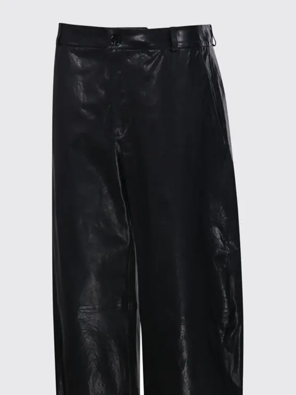DESA 1972 Mid-rise Cropped Sheepskin Leather Trousers