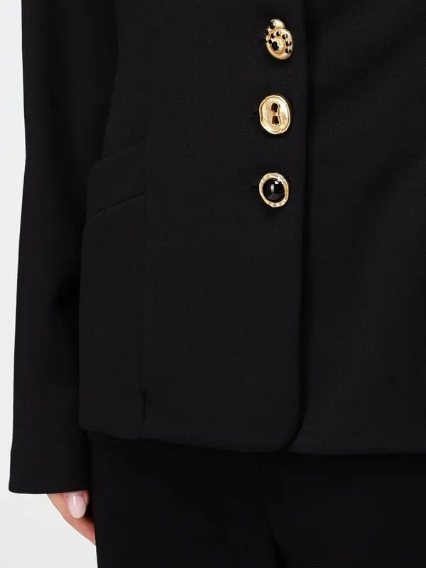 Joseph Ribkoff Cropped Blazer With Jewelled Buttons And Peak Lapels