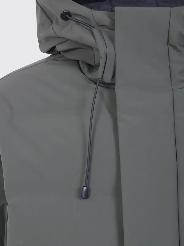 PEOPLE OF SHIBUYA Hooded Puffer Jacket In Technical Fabric - Green