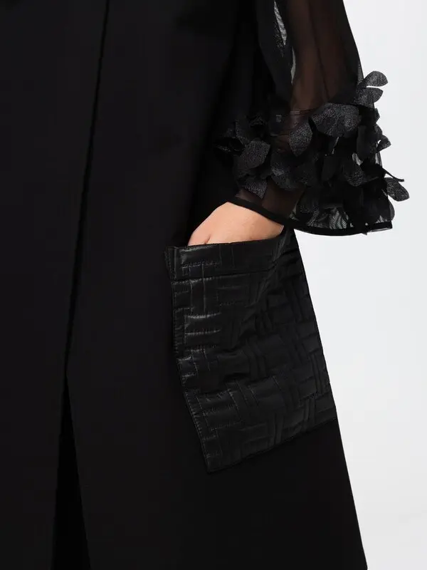 Joseph Ribkoff Asymmetrical Double-breasted Coat With Short Sleeves