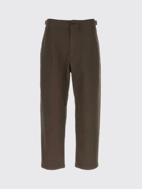 LEMAIRE Tapered-fit Mid-rise Trousers In Cotton Twill - Brown