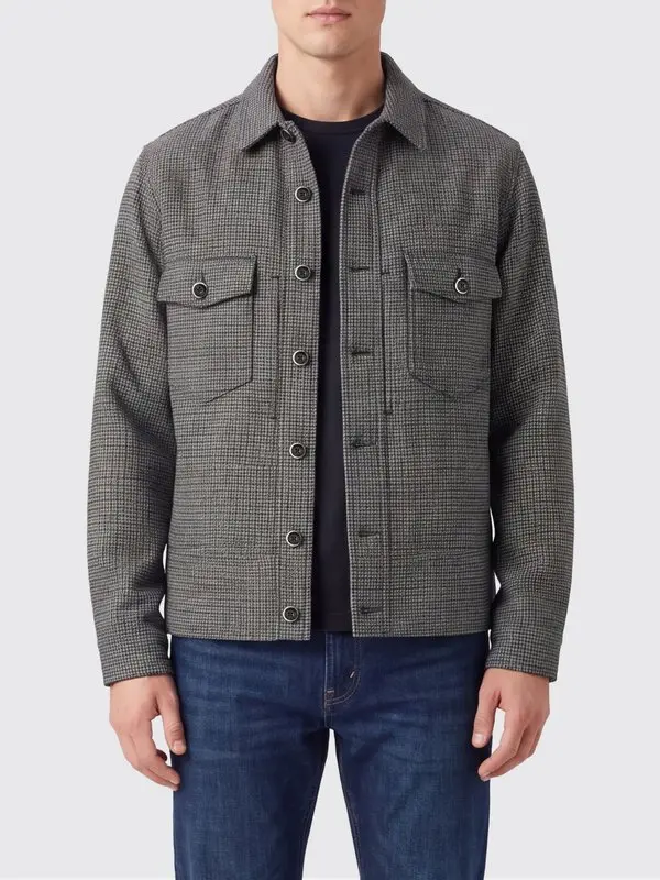 NINE:INTHE:MORNING Pure Wool Shirt Jacket With A Classic Collar - Blue