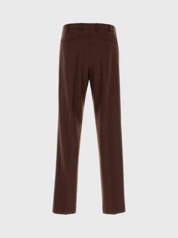PT TORINO Pleated Virgin Wool And Cashmere Tailored Trousers - Brick Red