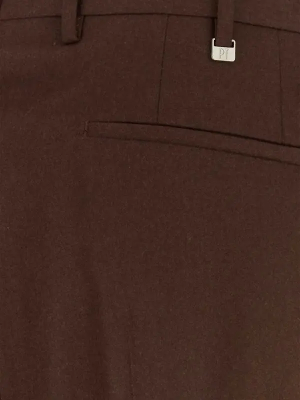 PT TORINO Pleated Virgin Wool And Cashmere Tailored Trousers - Brick Red