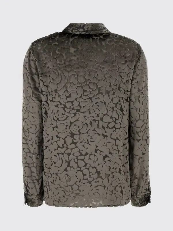 Alberta Ferretti Long-sleeved Velvet Shirt With A Classic Collar