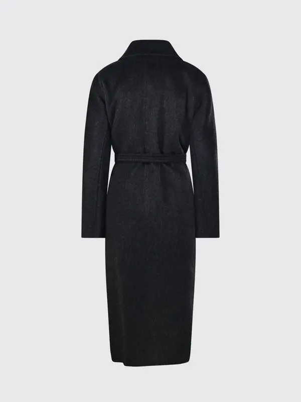 Max Mara Long Robe Coat In Cashmere And Mohair With Belt