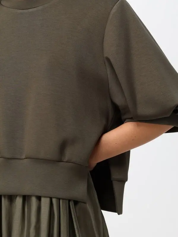 MEIMEIJ Viscose Blend Long Dress With Asymmetrical Hem