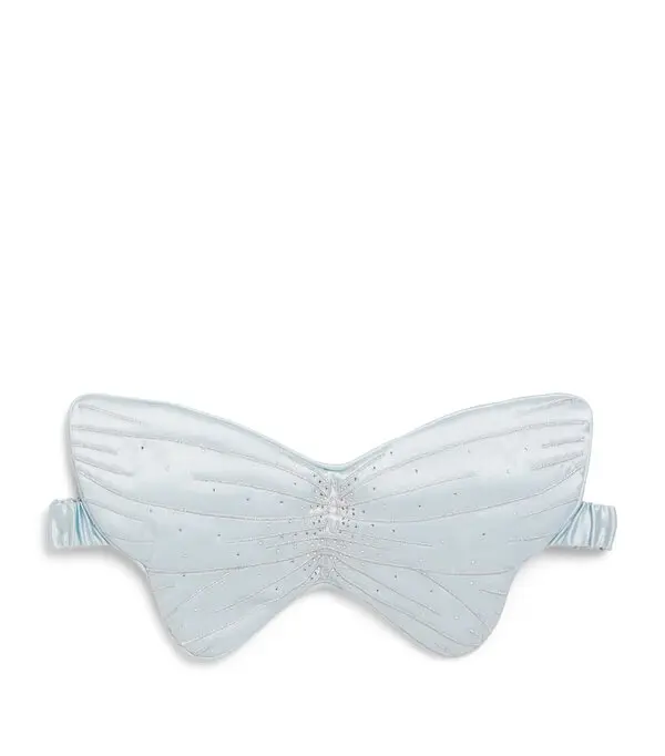 MANITO Mulberry Silk Butterfly Sleep Mask - Blue
