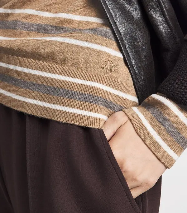 Varley Stripe Mayra Polo Sweater