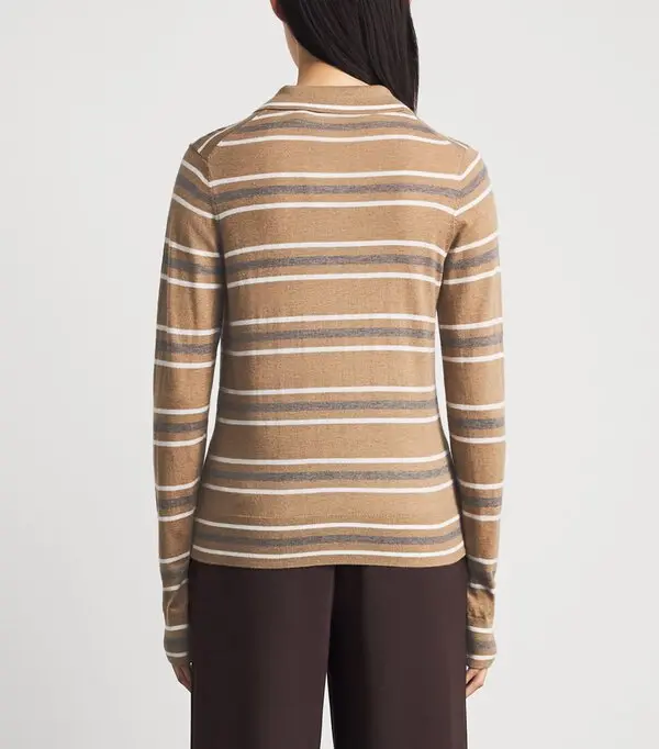Varley Stripe Mayra Polo Sweater