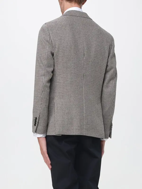 LARDINI Houndstooth Single-breasted Wool And Cashmere Blazer