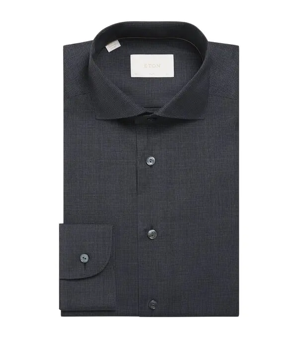 Eton Merino Wool Houndstooth Shirt
