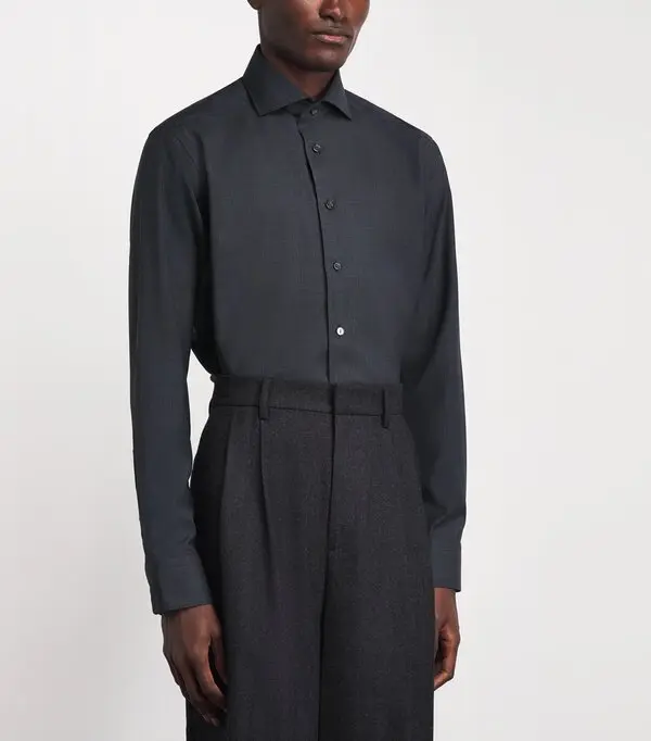 Eton Merino Wool Houndstooth Shirt